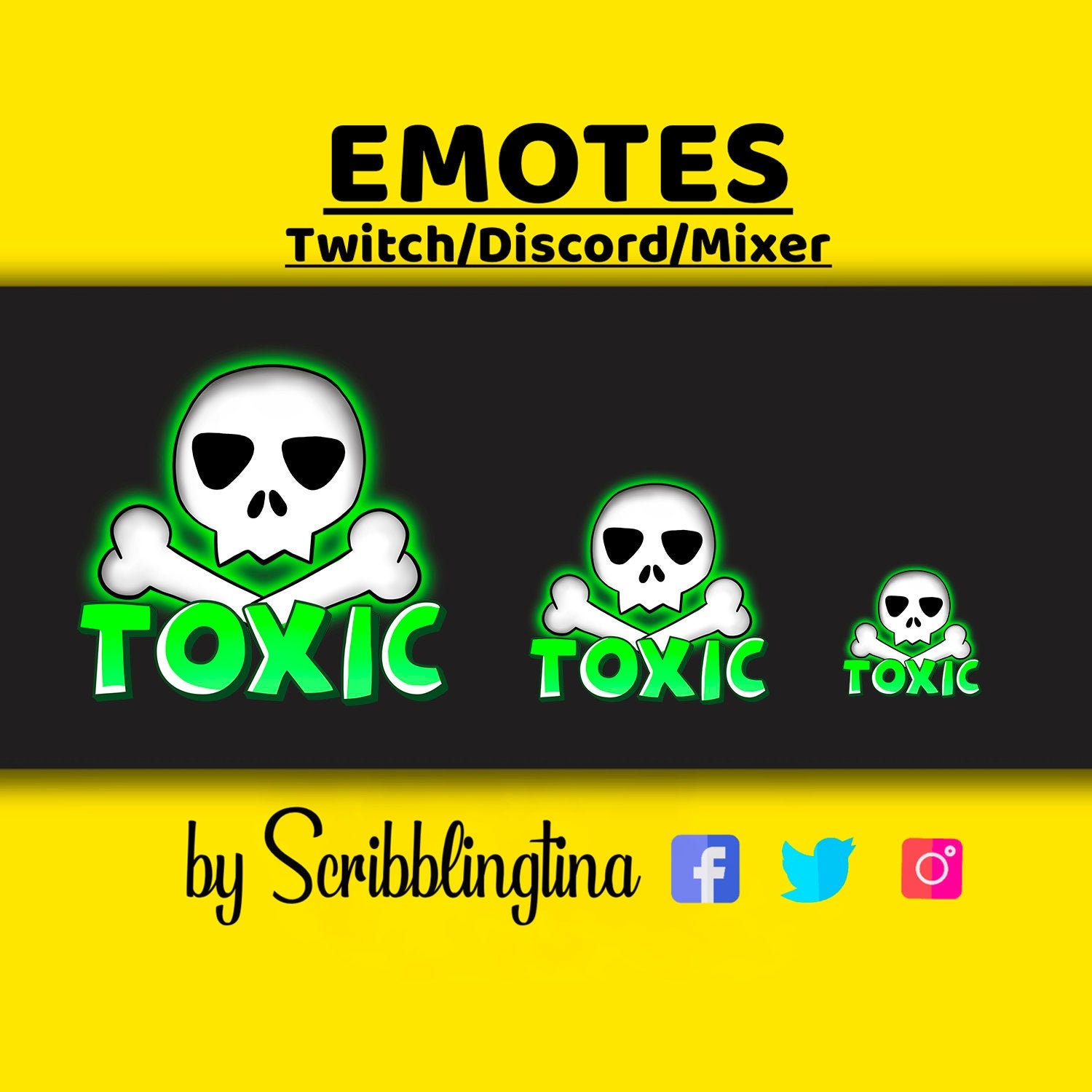Toxic Twitch Emote Emote Twitch Text Emote Toxic Emote - Etsy