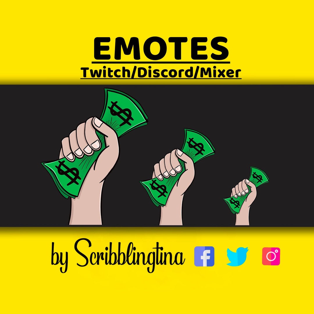 Twitch Emote Emote Cash Emote Dollar Emote Money Emote - Etsy Australia