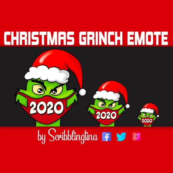 Emote twitch emote Grinch emote Christmas emote Christmas | Etsy