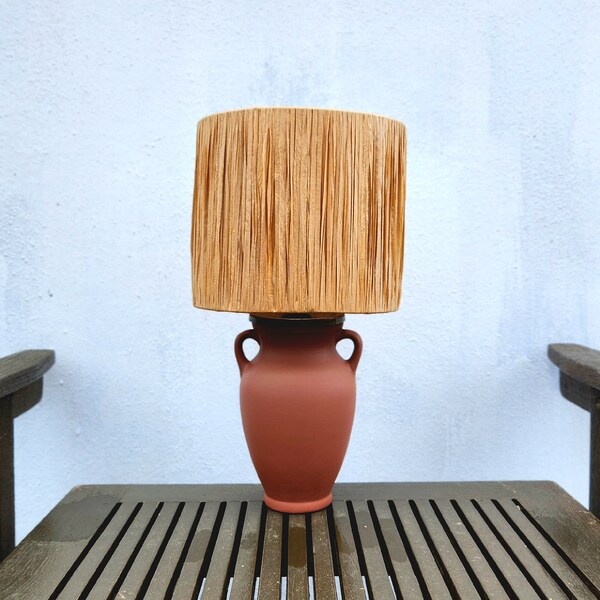 Terracotta Lamp - Etsy