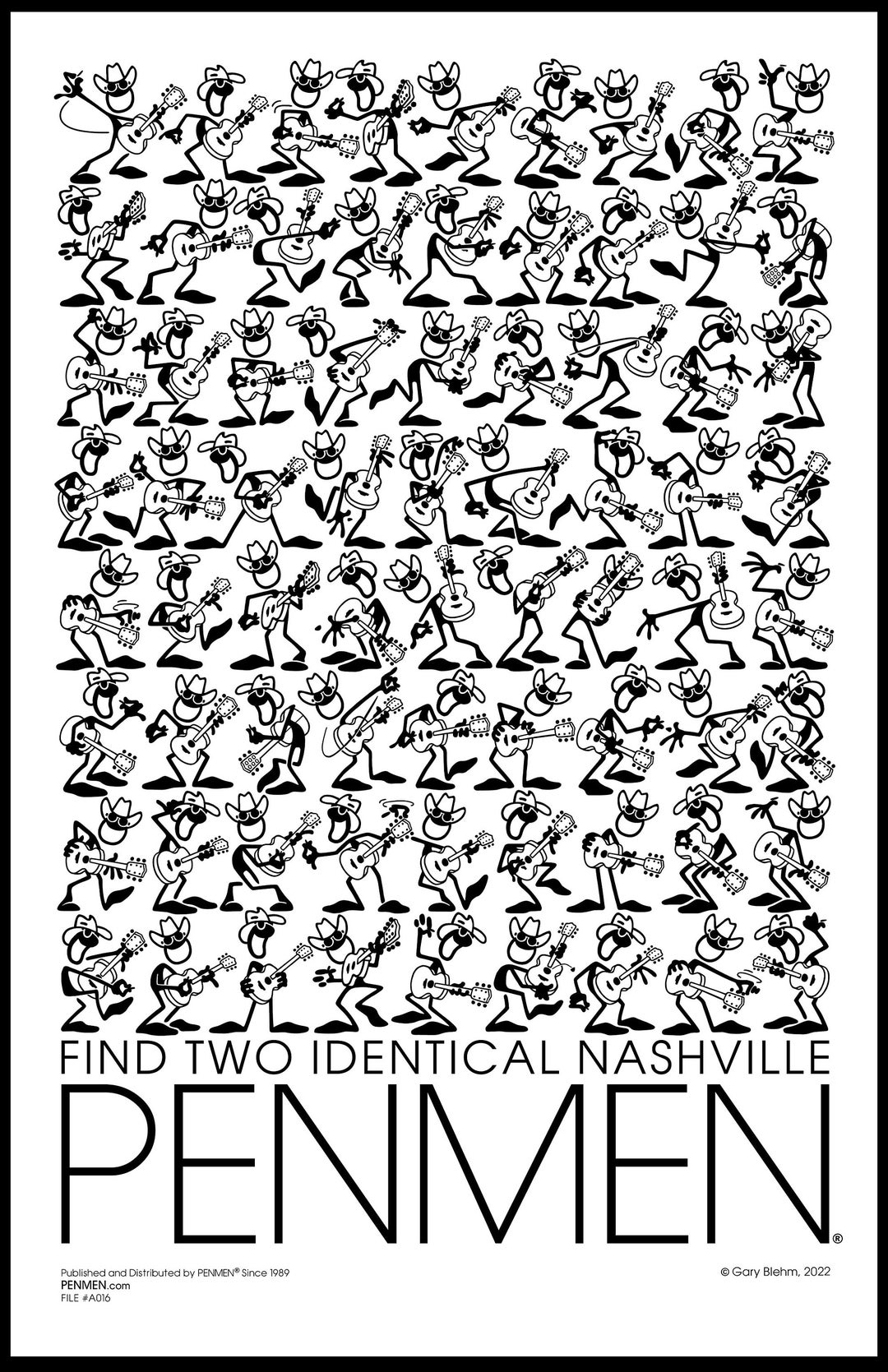 Find Two Identical Nashville PENMEN® Poster 11 X 17 - Etsy