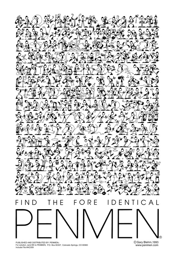 Golf Poster: Find the Fore Identical PENMEN® 11 X 17 Print - Etsy