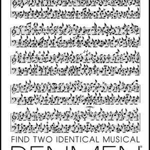 Fun Interactive Music Art Poster: Find Two Identical Musical PENMEN® 11 ...