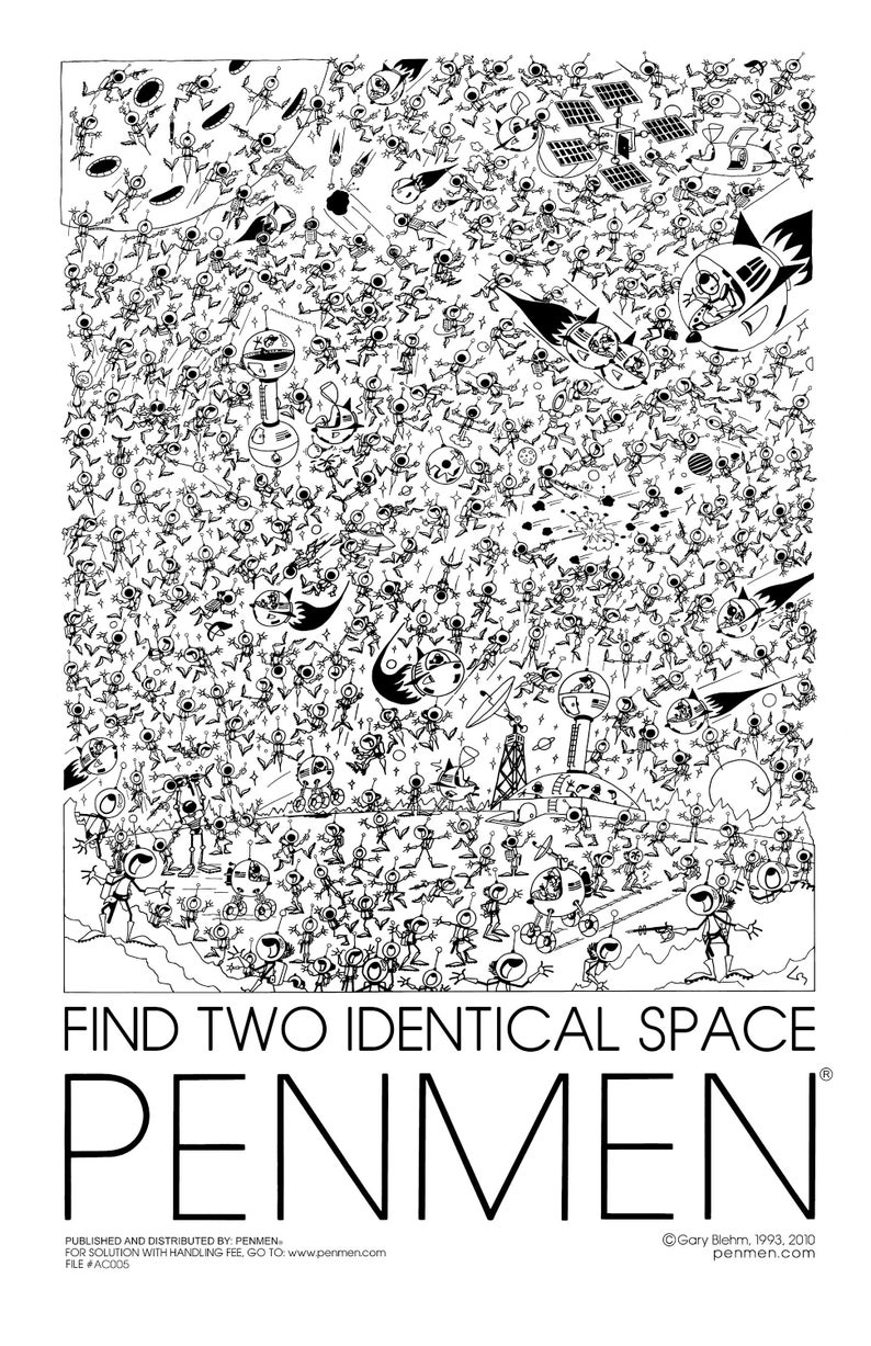 Space Poster: Find Two Identical Space PENMEN® 11 X 17 Print - Etsy