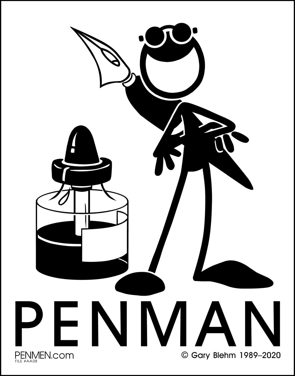 PENMAN With Pen and Ink Bottle | Etsy