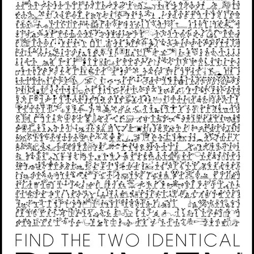 Interactive Fun Art Poster: Find the Two Identical PENMEN® 11 - Etsy