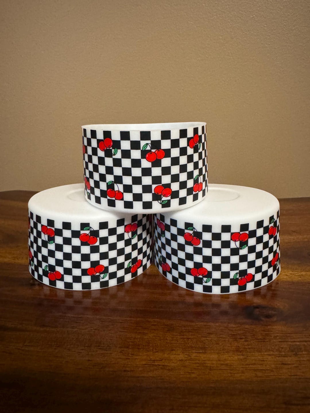 Cherry Checkers Silicone Tumbler Boot - Etsy