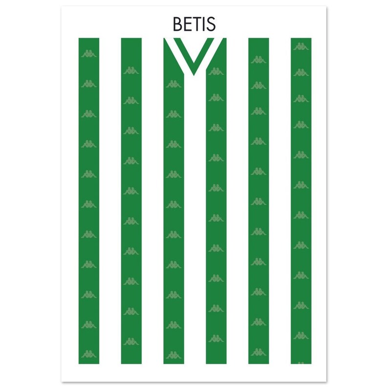 BETIS SEVILLE Iconic Jerseys Poster Unique Sports Poster Wall ...