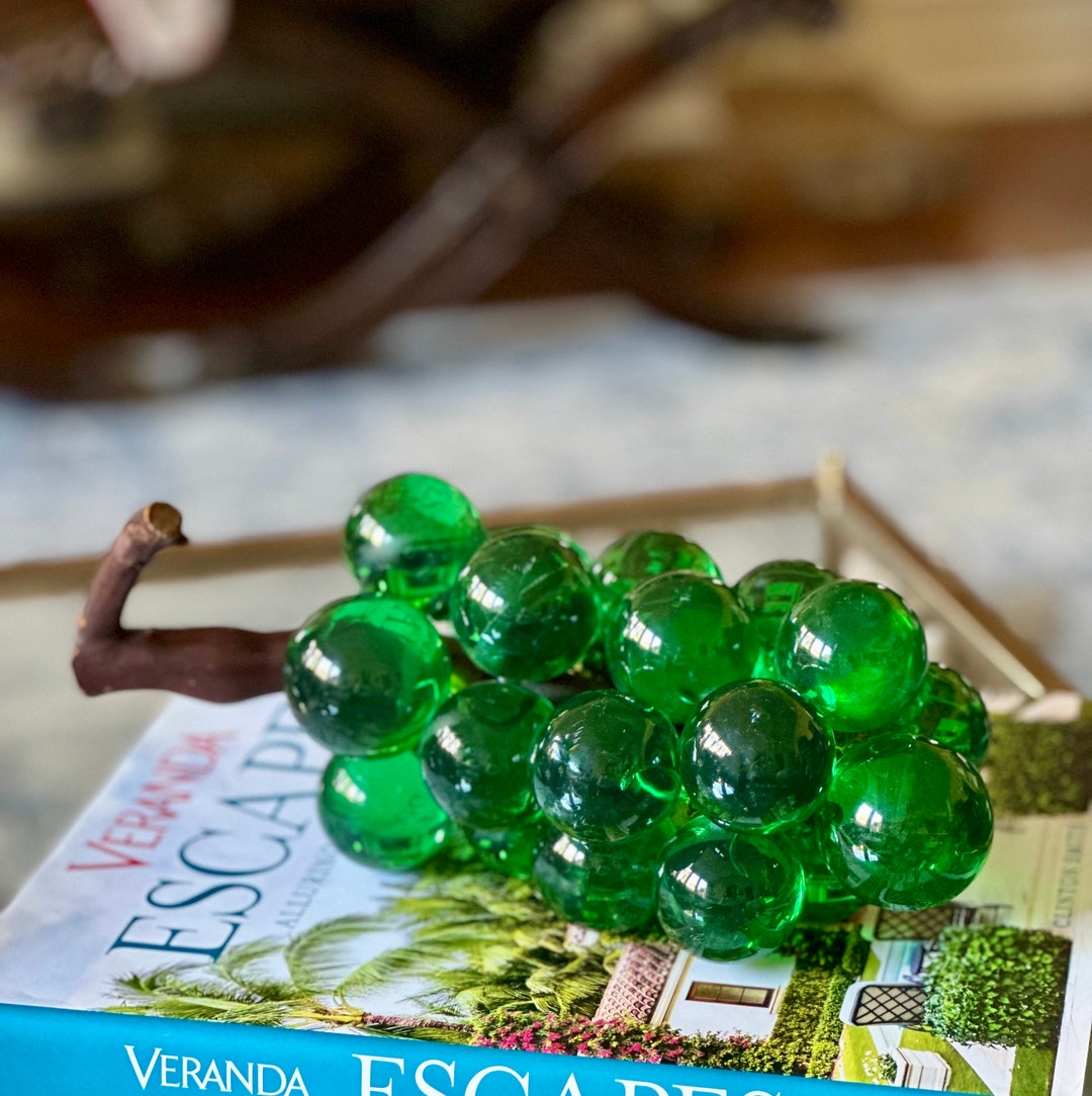 Vintage Lucite Emerald Grapes - Etsy