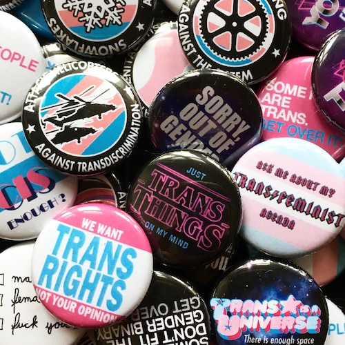 3 TRANS Pins of Your Choice. - Etsy