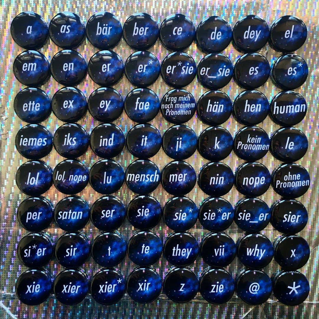 50 Pronoun Buttons of Your Choice. - Etsy