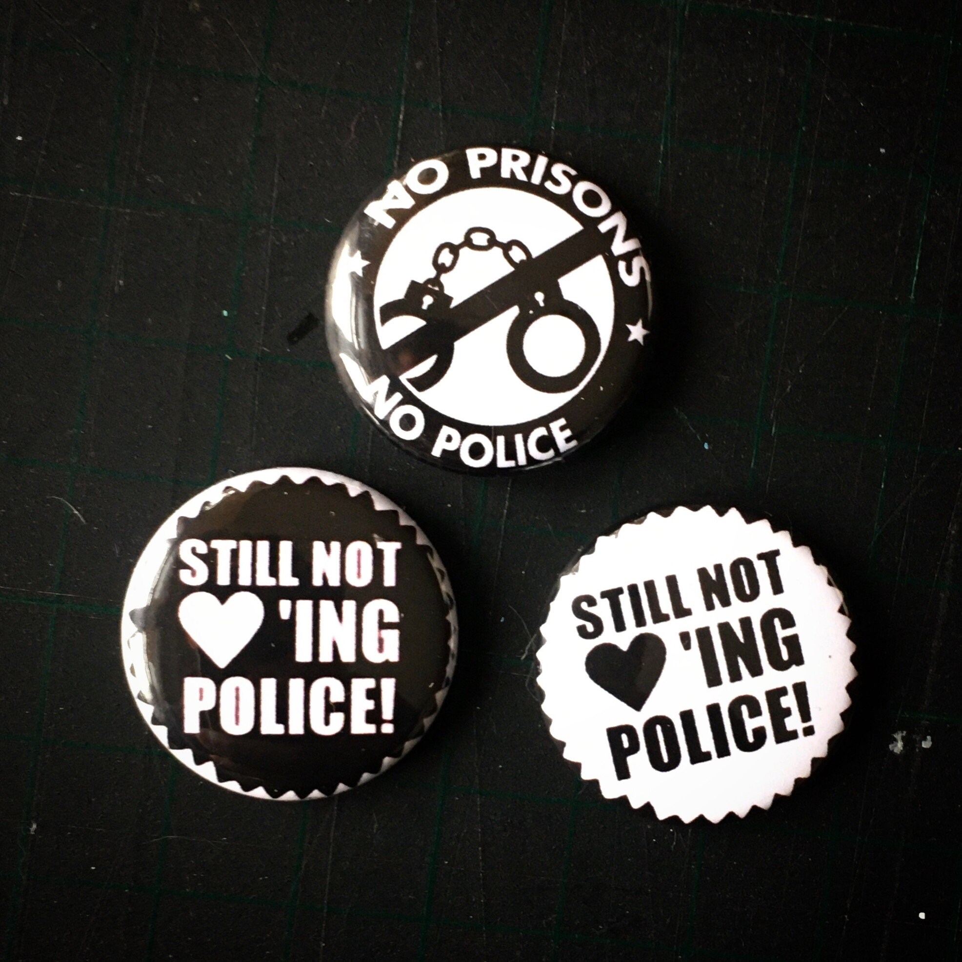 3 No Cops No Masters No Prisons No Police the RED edition | Etsy