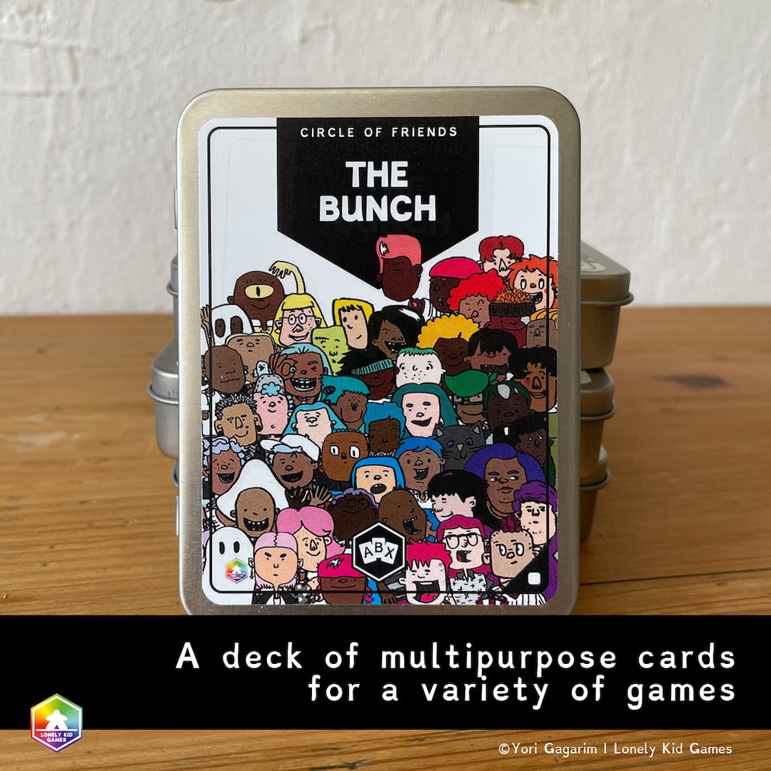 THE BUNCH robust Metal Case A Deck of Multipurpose Cards for a Variety ...