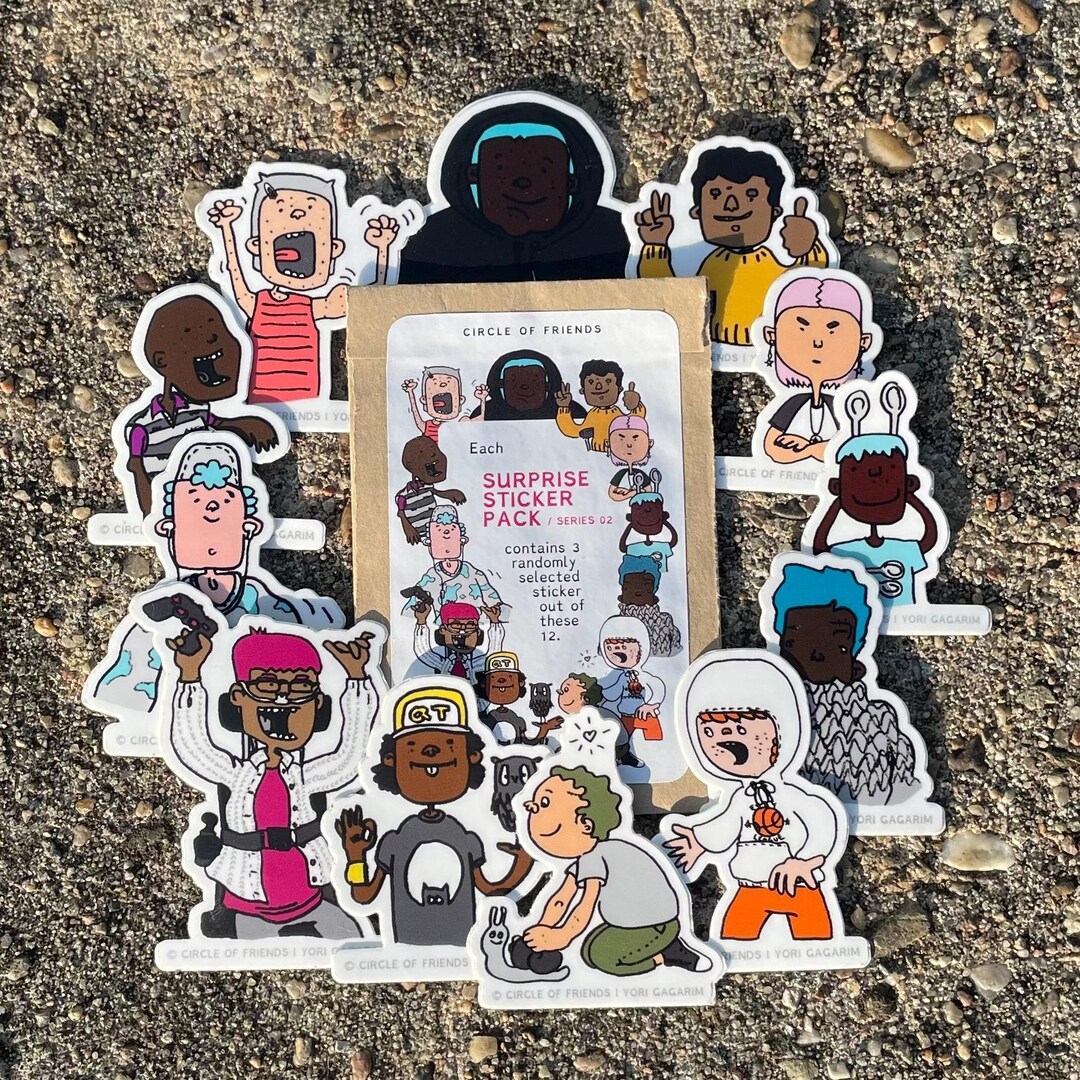 Surprise Sticker Pack (series 2) - 3 Circle of Friends Stickers From ...