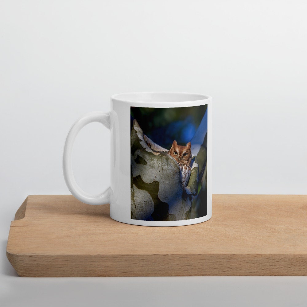 Easter Screech Owl Coffee Mug Eastern Screech Owl Coffee Cup Dishwasher ...