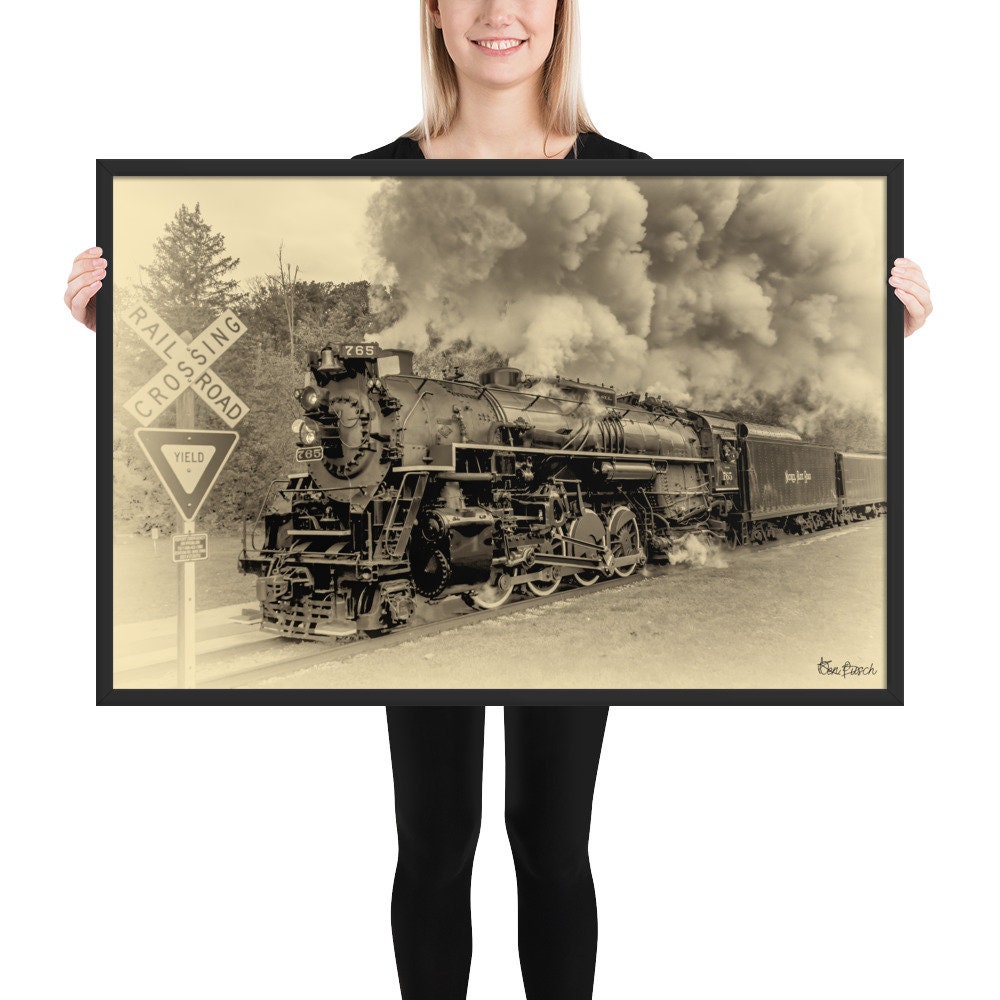 Vintage Effect Train Framed Photograph Vintage Effect Train - Etsy