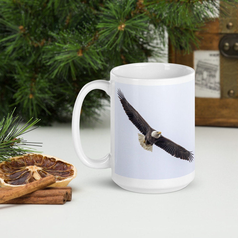 Flying Bald Eagle Coffee Mug Flying Bald Eagle Coffee Cup Dishwasher ...
