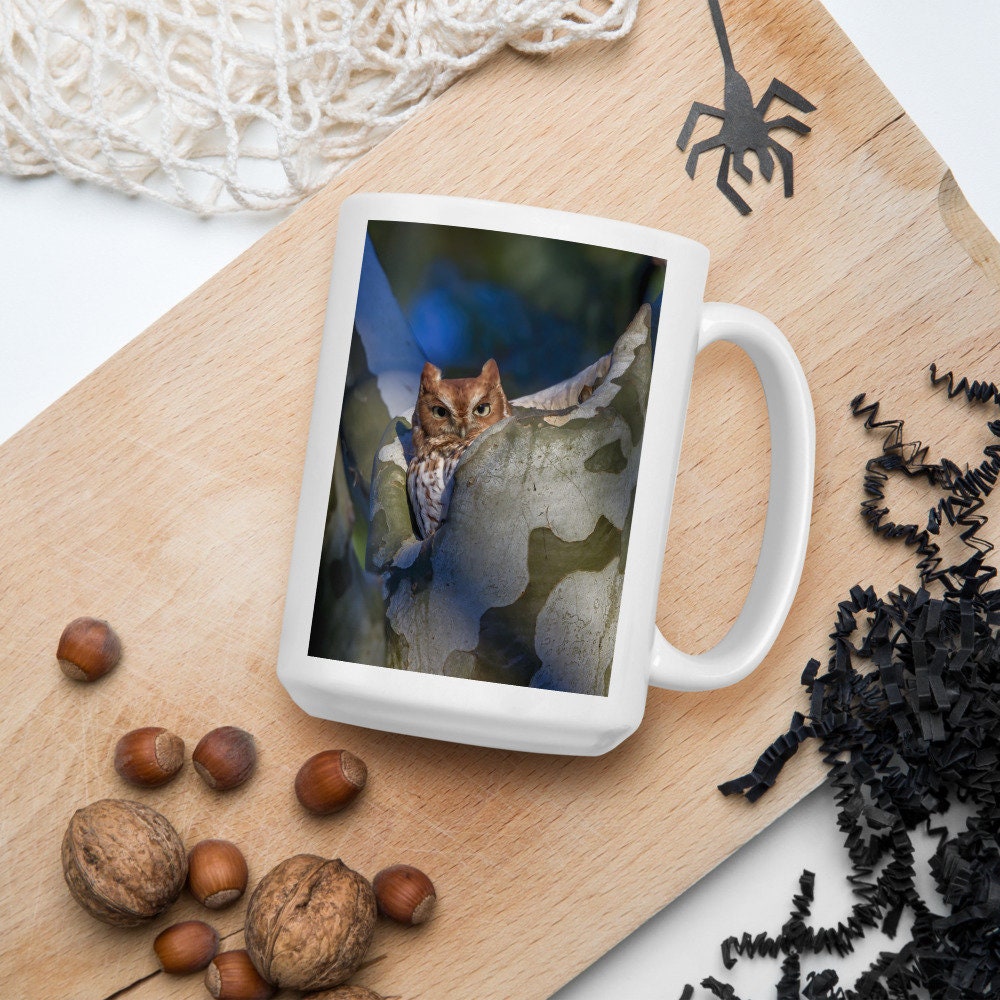 Easter Screech Owl Coffee Mug Eastern Screech Owl Coffee Cup Dishwasher ...
