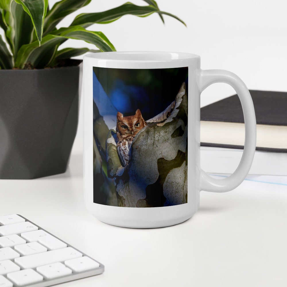 Easter Screech Owl Coffee Mug Eastern Screech Owl Coffee Cup Dishwasher ...