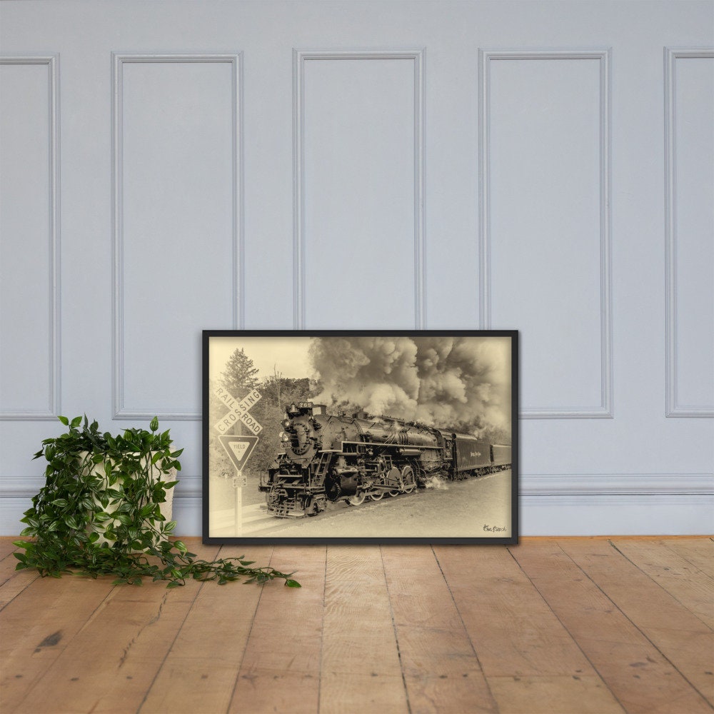 Vintage Effect Train Framed Photograph | Vintage Effect Train Framed ...