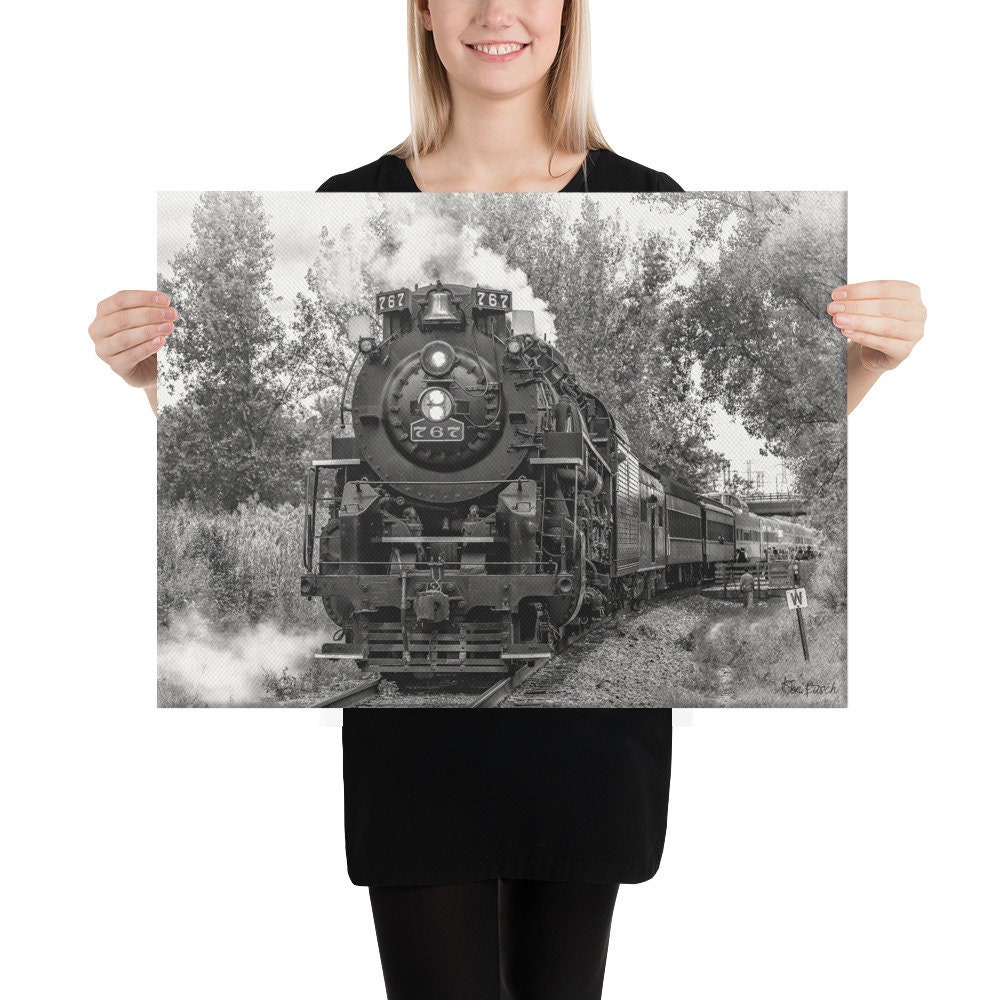 Train Canvas Print Wall Art Steam Locomotive Canvas Print Wall Art ...