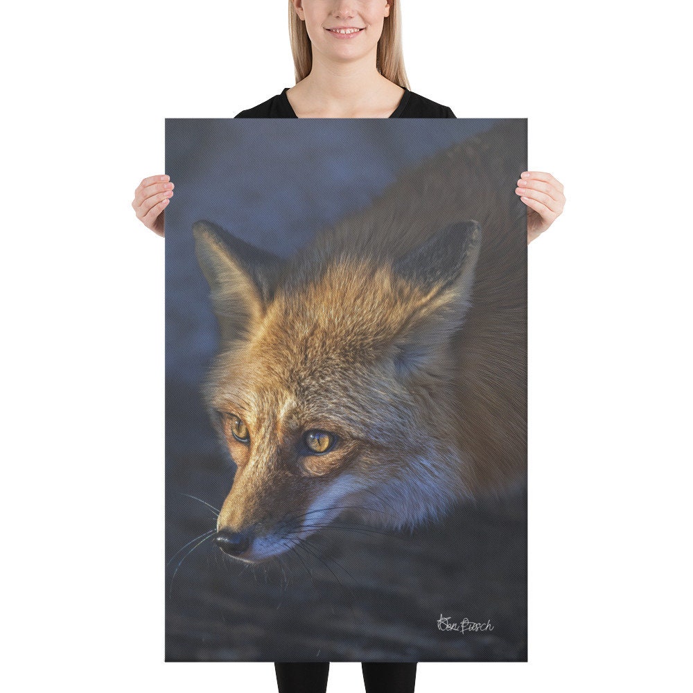Red Fox Canvas Print Wall Art Housewarming Gift - Etsy