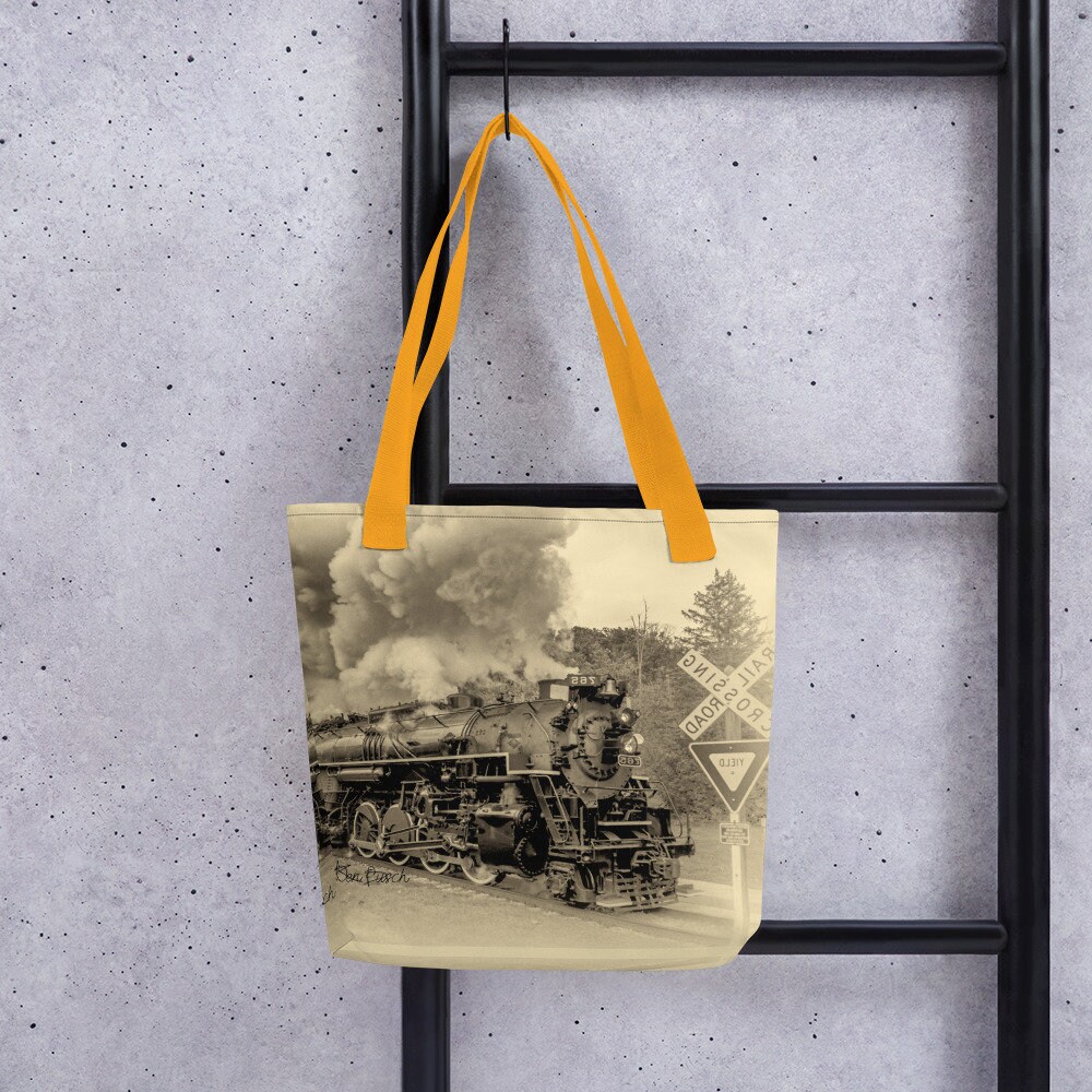 Vintage Effect Train Tote Bag | Vintage Effect Train Shopping Bag ...