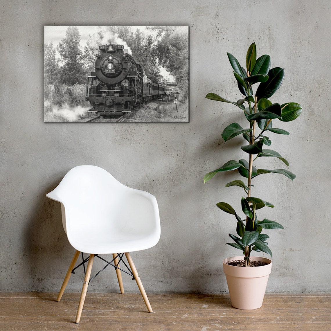 Train Canvas Print Wall Art Steam Locomotive Canvas Print - Etsy