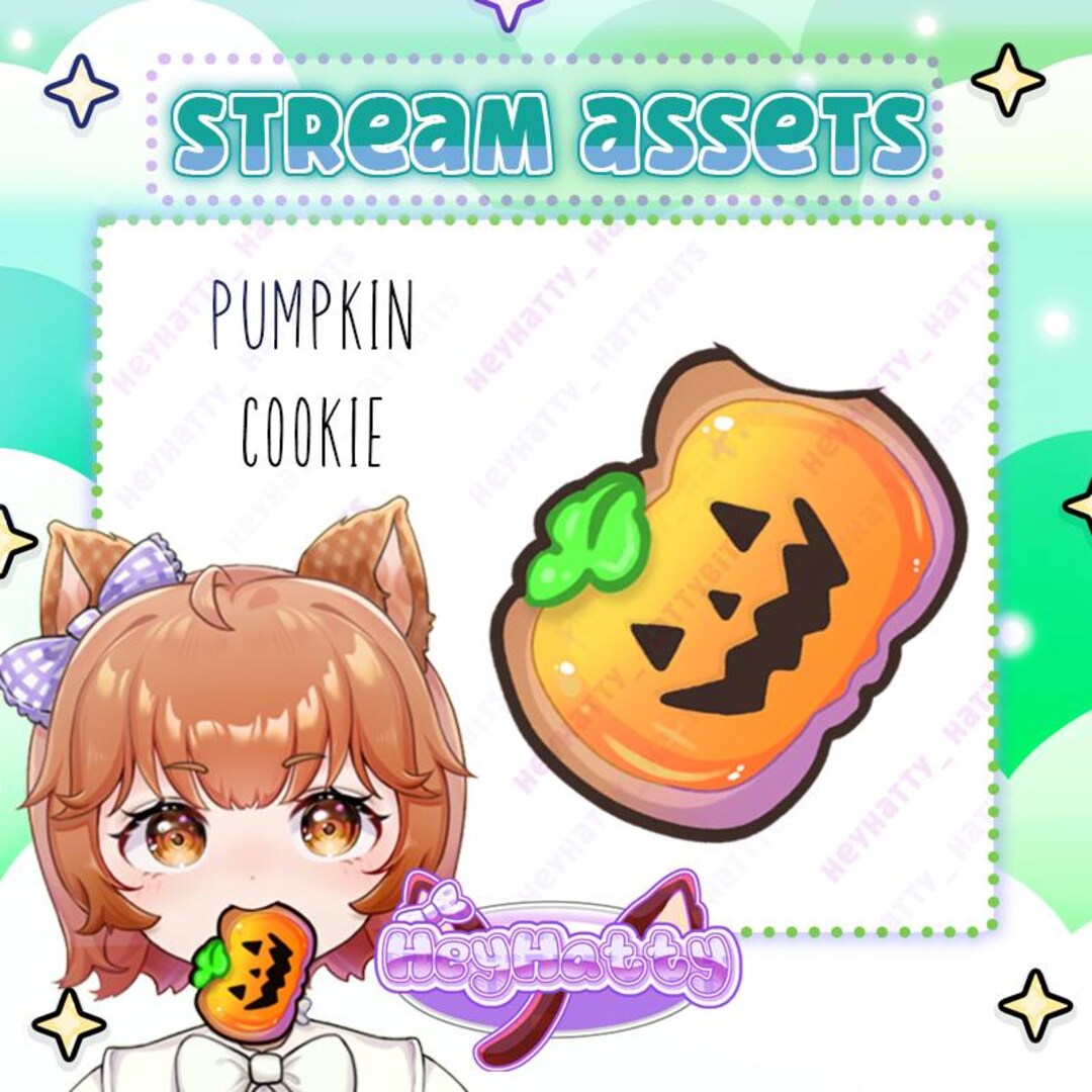 Pumpkin COOKIE | Twitch Streamer Assets, Twitch Assets, Pumpkin Assets ...