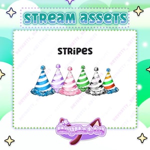 Party Hats | Streamer Assets, Twitch Assets, Pngtuber Assets, Vtuber ...