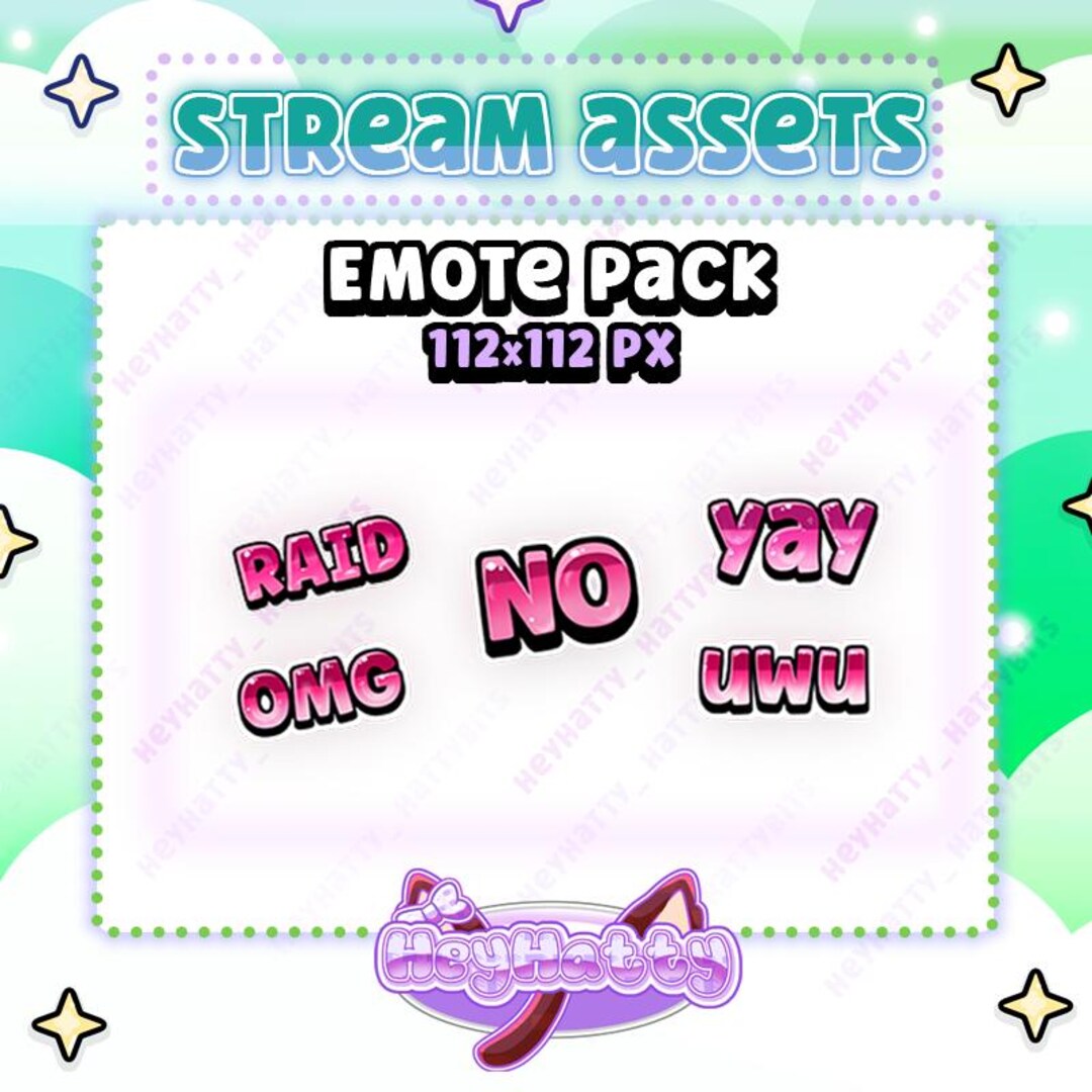 PINK Emotes | Pink Twitch Emotes, Chat Assets, Cute Stream Assets ...
