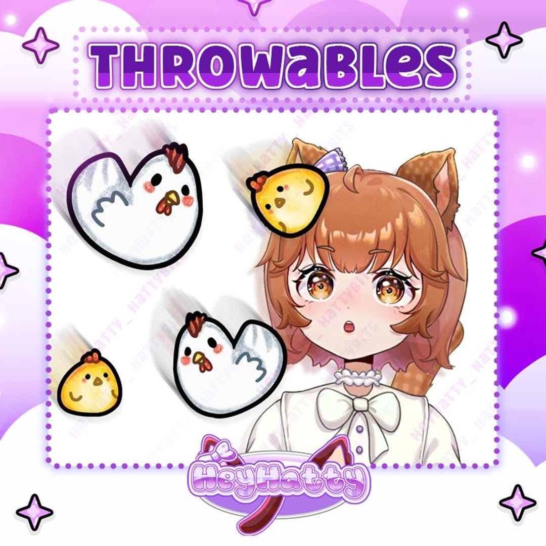 CHICKENS | Twitch Throwables, Streamer Assets, Twitch Assets, Throwing ...