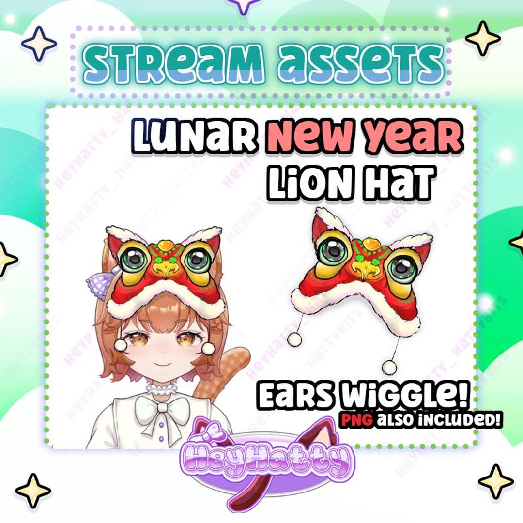 Lion Hat | Streamer Assets, Twitch Assets, Pngtuber Assets, Vtuber ...