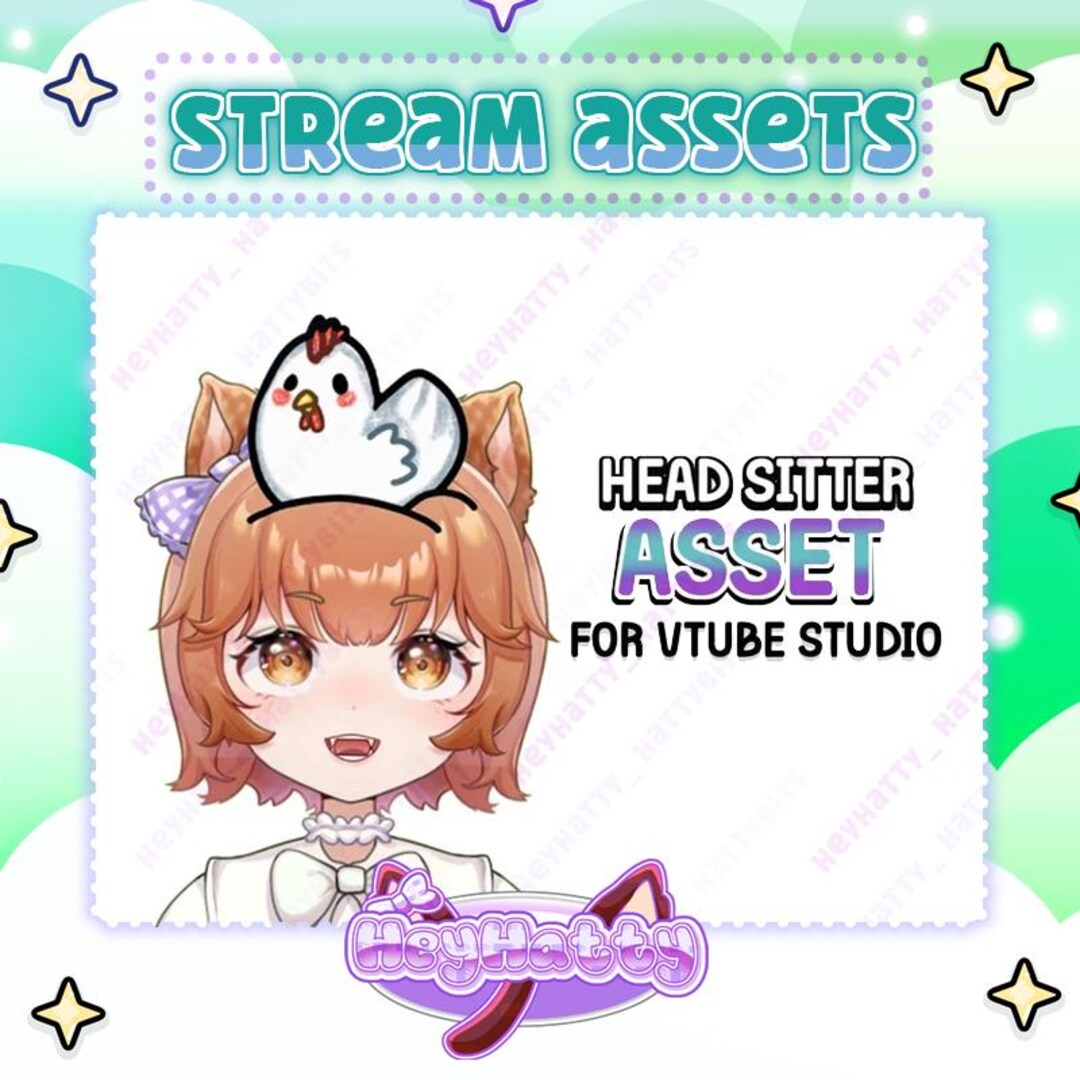 Chicken Head Sitter | Streamer Assets, Twitch Assets, Pngtuber Assets ...