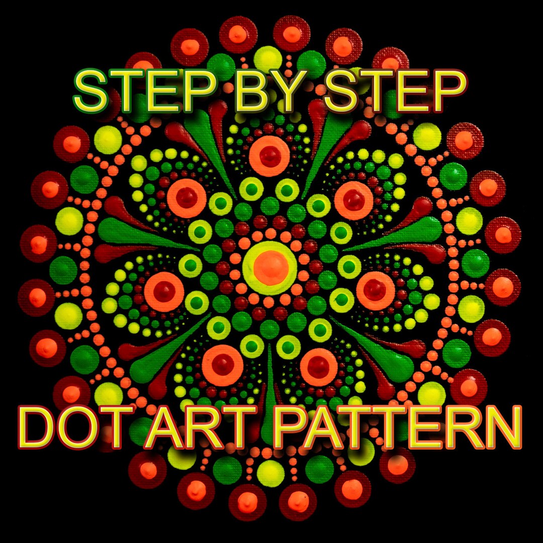 Dot Art Pattern Canvas 44 - Downloadable PDF - Mandala Dotting ...