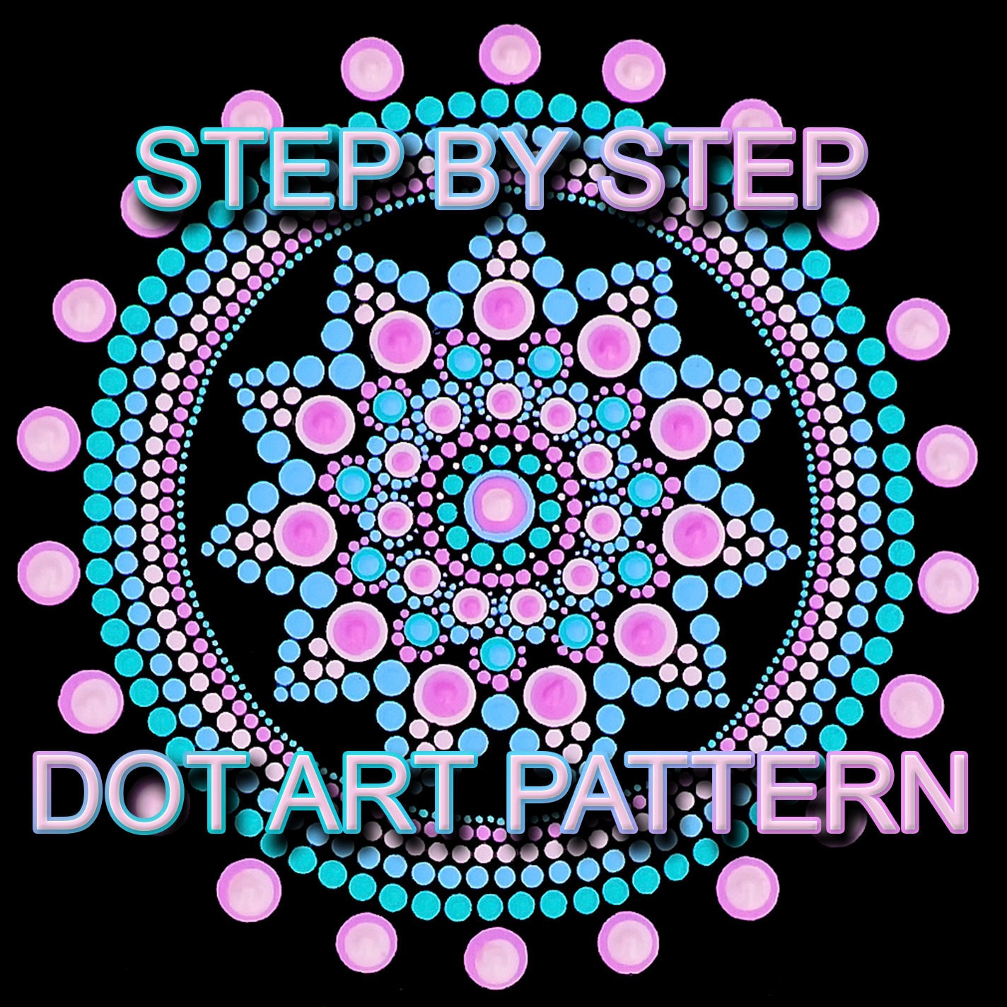 Dot Art Pattern Canvas 26 - Downloadable PDF - Mandala Dotting ...