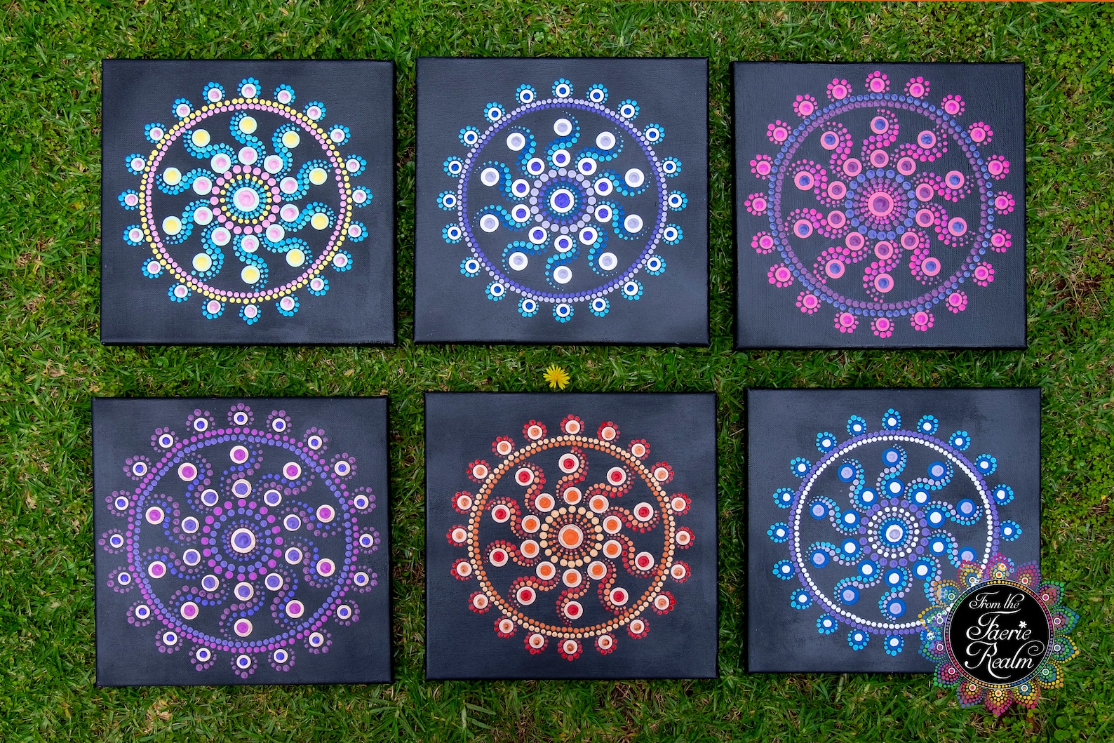 Dot Art Pattern Canvas 34 - Downloadable PDF - Mandala Dotting ...