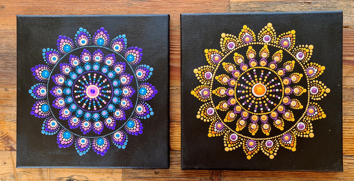 Dot Art Pattern Canvas 37 - Downloadable PDF - Mandala Dotting ...