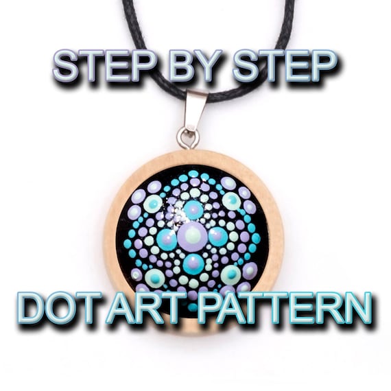 Dot Art Pattern Pendant 2 Downloadable PDF Mandala Dotting | Etsy