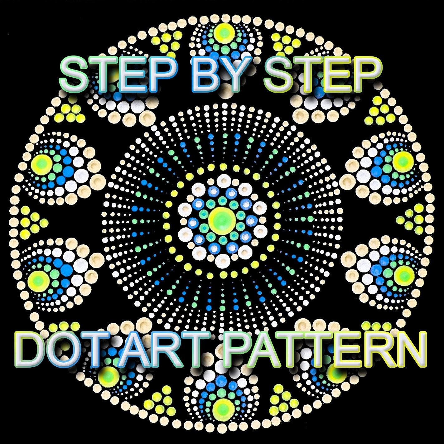 Dot Art Pattern Canvas 9 Downloadable PDF Mandala Dotting Dotting Art ...