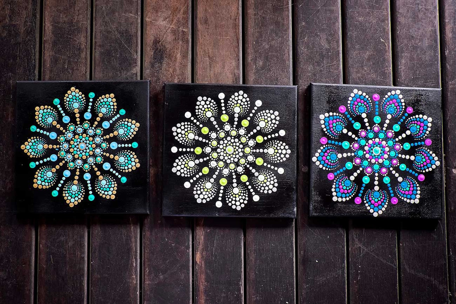 Dot Art Pattern Canvas 8 Downloadable PDF Mandala Dotting | Etsy