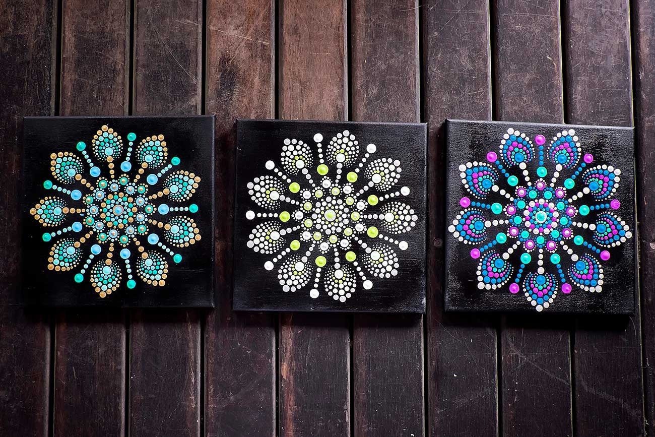 Dot Art Pattern Canvas 8 - Downloadable PDF - Mandala Dotting - Dotting ...