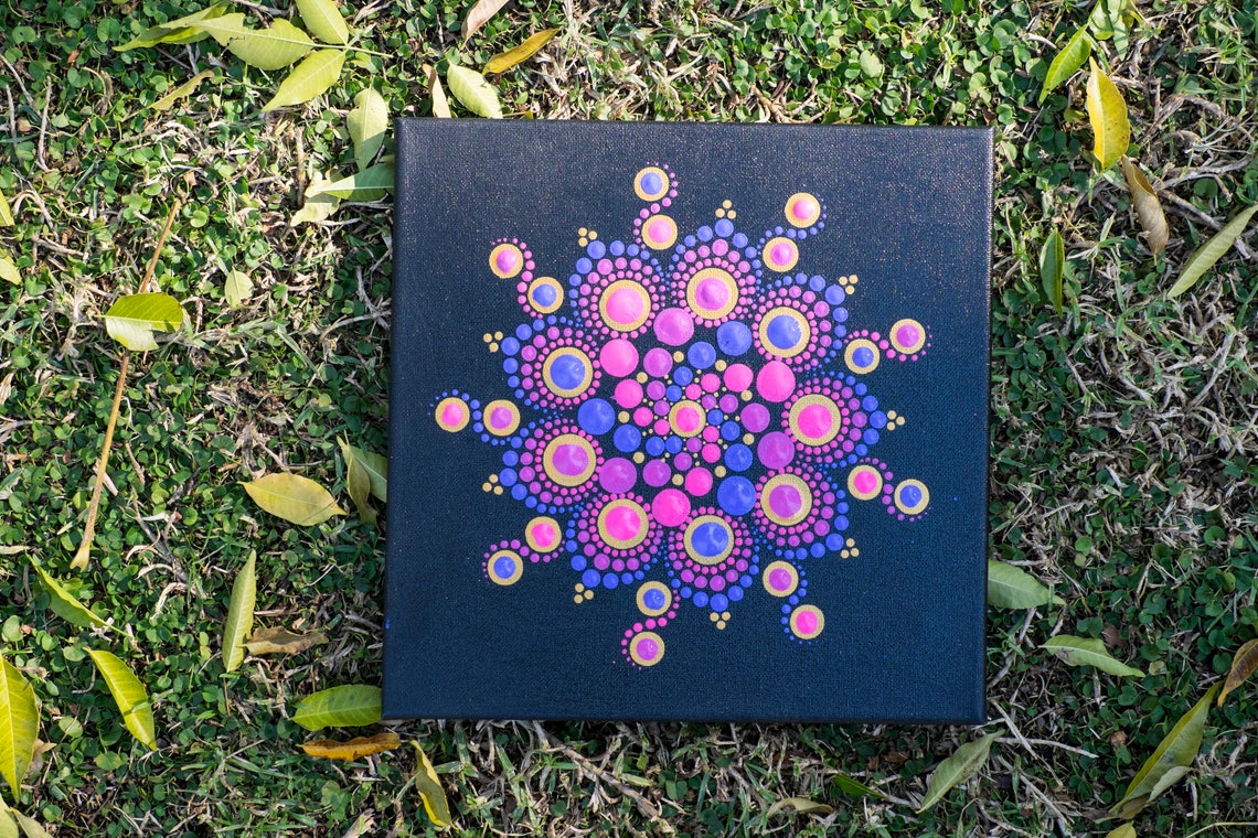 Dot Art Pattern Canvas 27 Downloadable PDF Mandala Dotting - Etsy