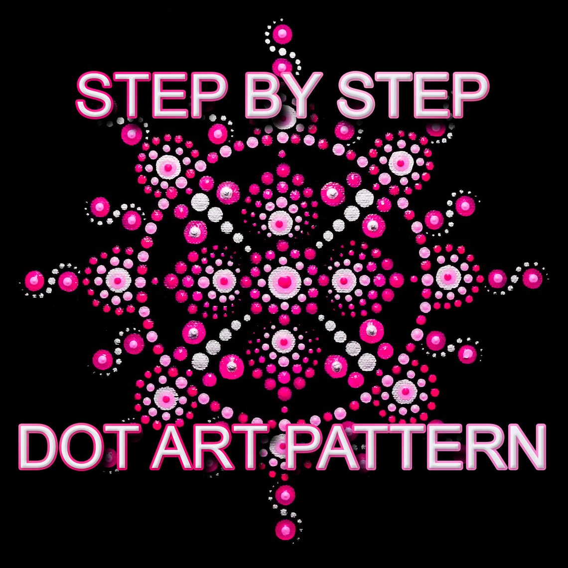 Dot Art Pattern Canvas 6 Downloadable PDF Mandala Dotting | Etsy
