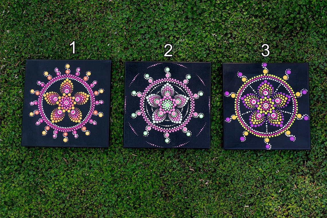 Dot Art Pattern Canvas 5 - Downloadable PDF - Mandala Dotting - Dotting ...
