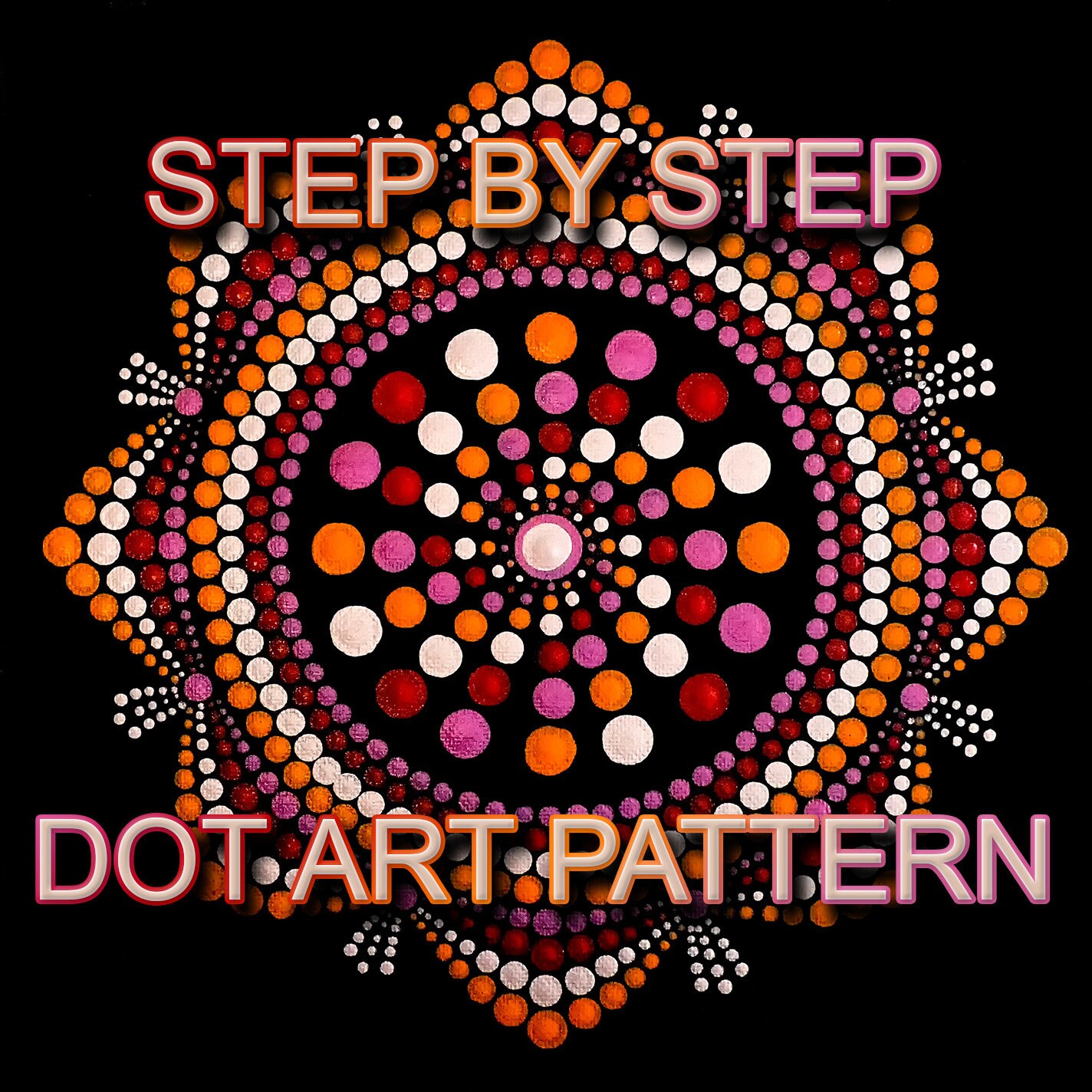 Dot Art Pattern Canvas 22 - Downloadable PDF - Mandala Dotting ...
