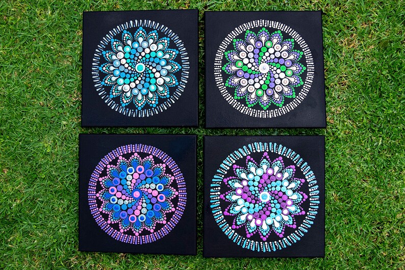 Dot Art Pattern Canvas 41 - Downloadable PDF - Mandala Dotting ...