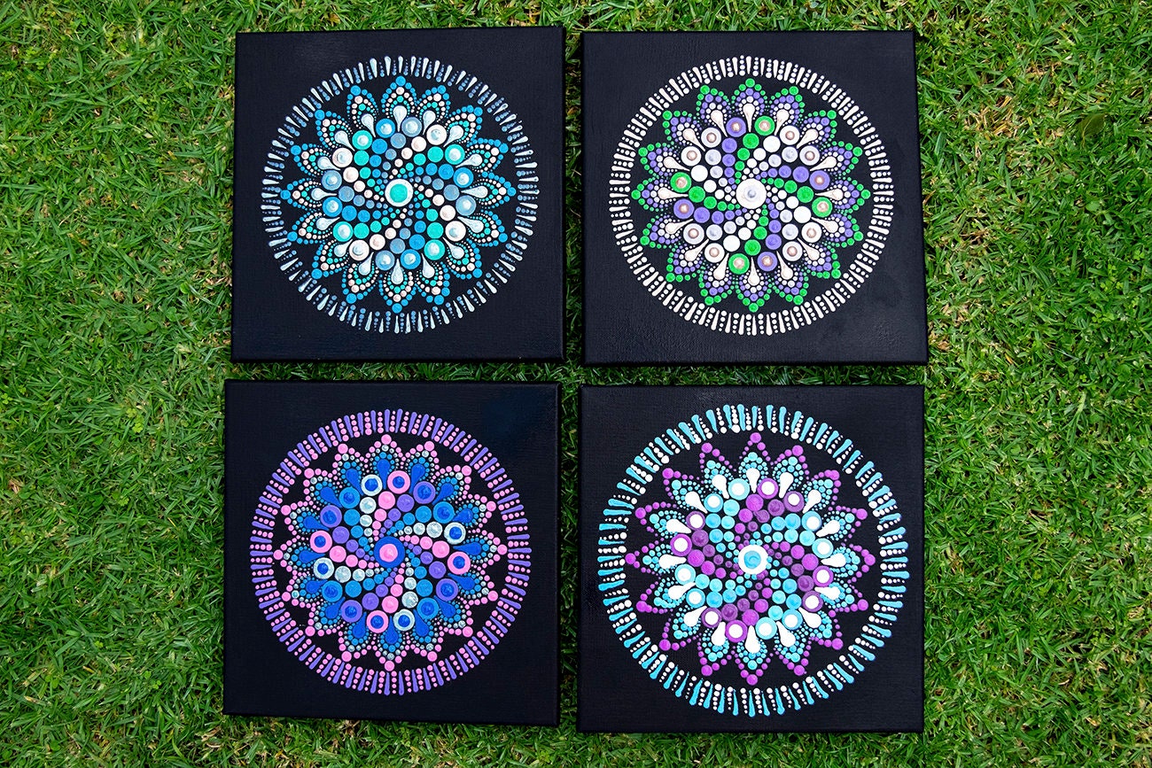 Dot Art Pattern Canvas 41 - Downloadable PDF - Mandala Dotting ...