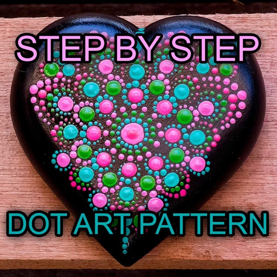Dot Art Pattern Heart 2 Downloadable PDF | Etsy