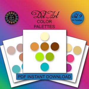 Dot Art Color Palettes All Sets Bundle - PDF Instant Digital Download ...